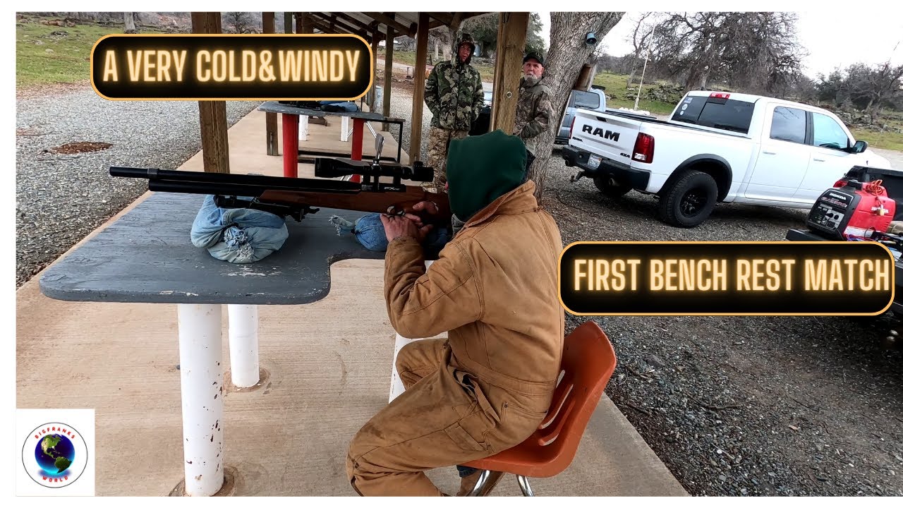 1st 50 yard air rifle bench rest. FX Impact M3 .25 JSB Exact King Heavy ...