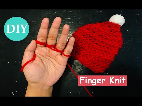 Finger knitting Tips | knitting hat with fingers | Cap design for kids / Wool craft ideas