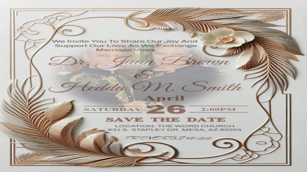 The Wedding of Dr. Juan Brown & Hedda M. Smith | April 26, 2025 | 2:00 PM - YouTube