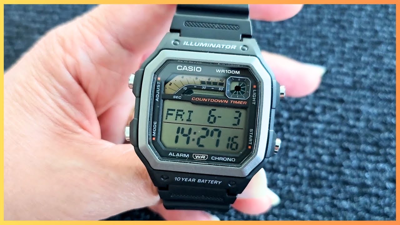 $27 Casio WS1600H Review - 10 Year Battery - YouTube