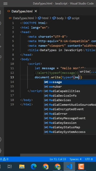 Datatype in JavaScript#coding #css3 #javascript #html #cs #string #number - YouTube