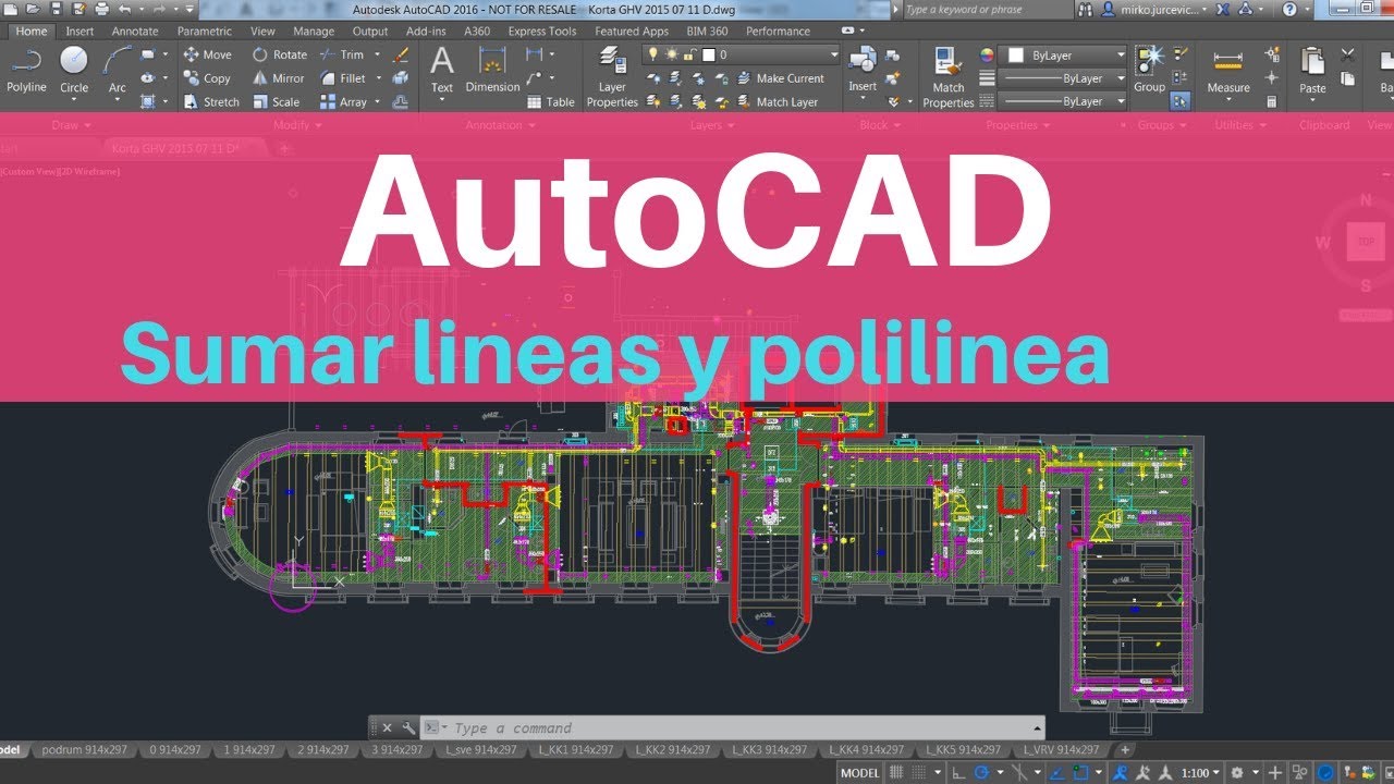 👍🏻 👍🏻 COMO SUMAR LINEAS Y POLILINEAS EN AUTOCAD👍🏻 👍🏻 - YouTube