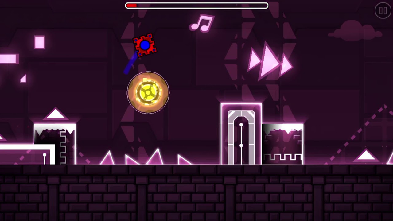 GD completing first level of fire gauntlet with memes - YouTube