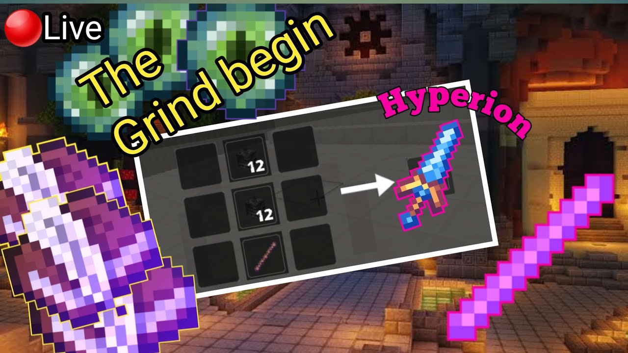 Hypixel Live/Skyblock/Hyperion Grinding/Day-01 - YouTube