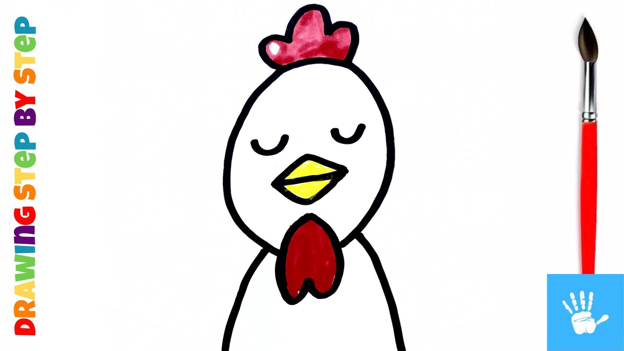 How To Draw a Cute Chicken for Children - YouTube