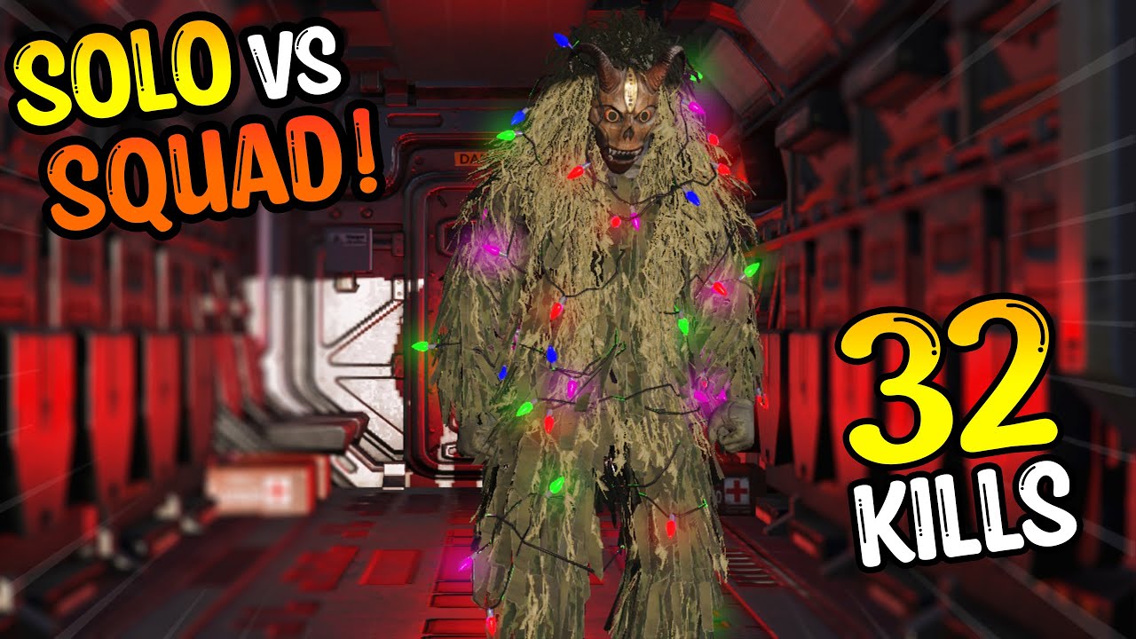 JOGANDO COM A SKIN DO GRINCH NATALINO NO SOLO VS SQUAD (32 KILLS) - COD ...