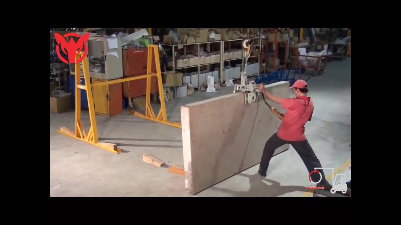 [Aardwolf] monument clamp lifter automatic ชุดจับแผ่นหิน slab - YouTube