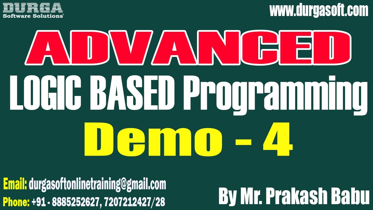 Advanced Logic Based Programming Tutorials Demo 4 By Mr