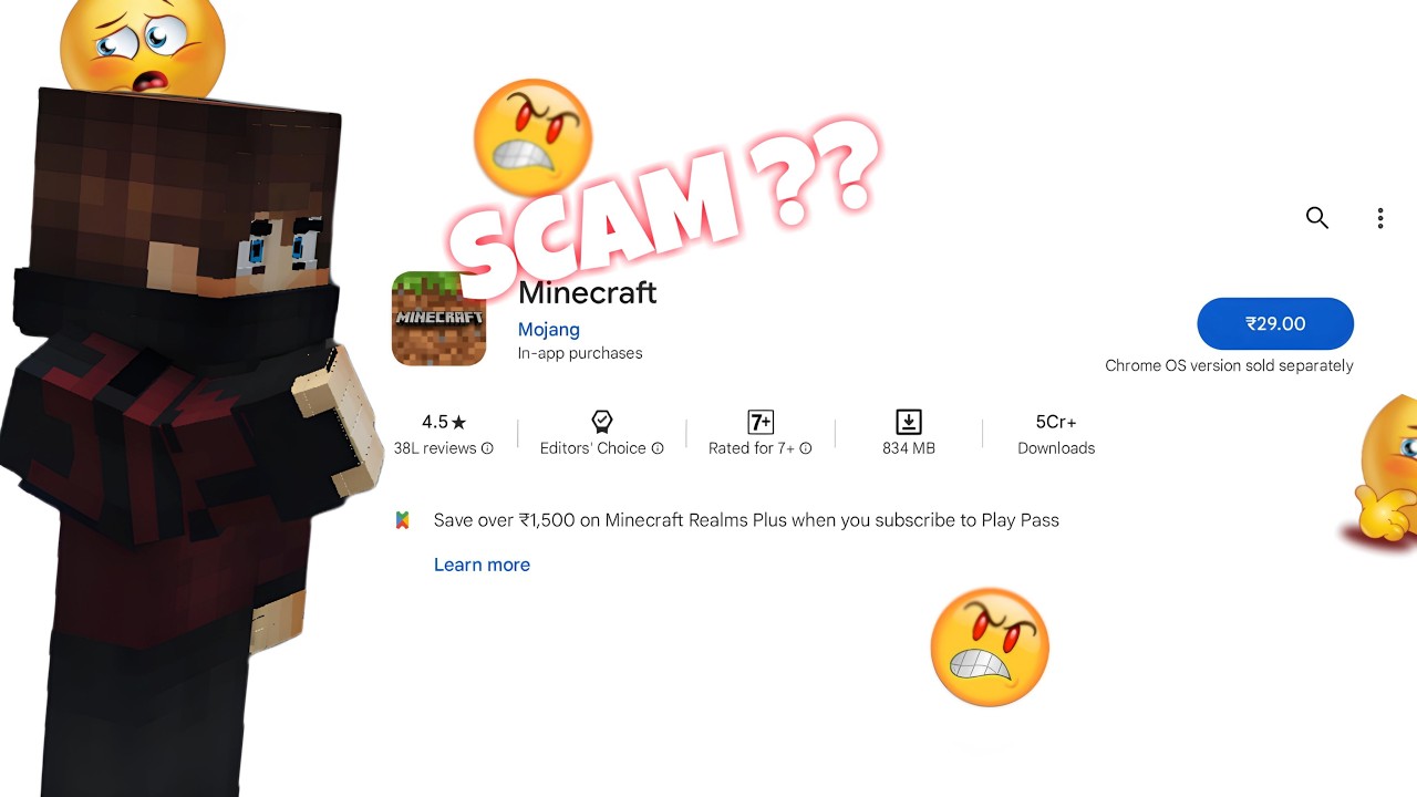 THIS IS SCAM 😠 MINECRAFT IS IN JUST RS29 ?? - YouTube