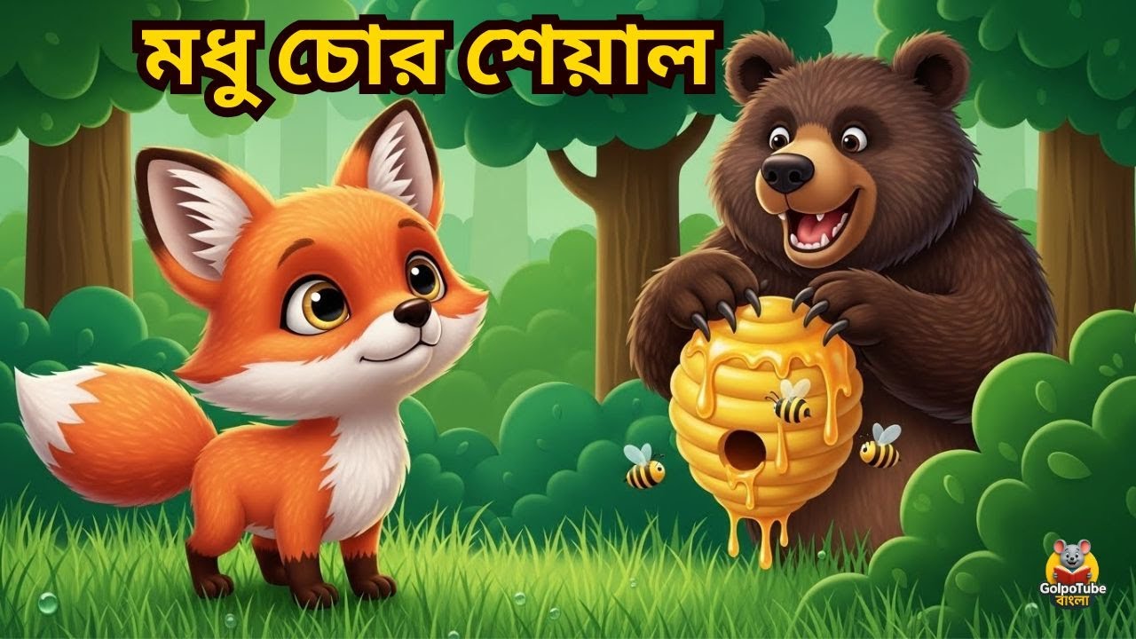 মধু চোর শেয়াল | শেয়াল কীভাবে মধু চুরি করল? Modhu Chor Sheyal | 3D ...