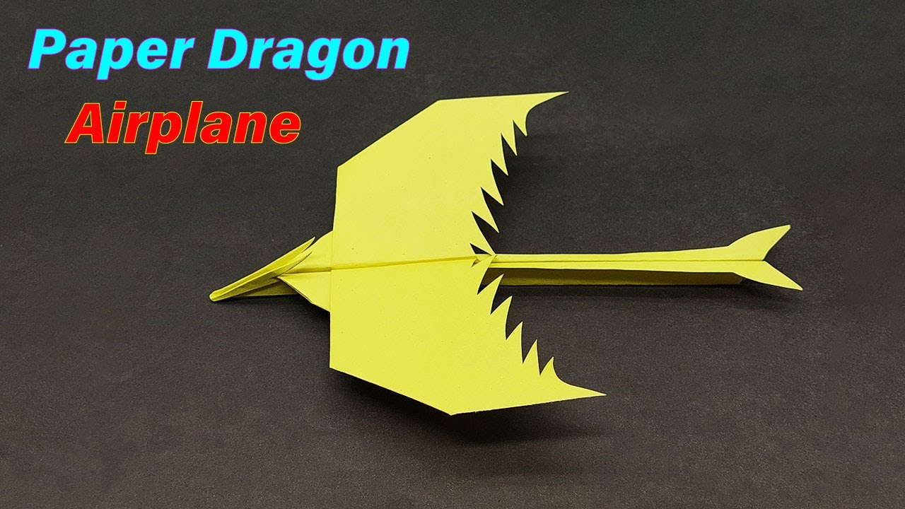 How to Make a Paper Dragon Airplane - Making Dragon Airplane From Paper ...
