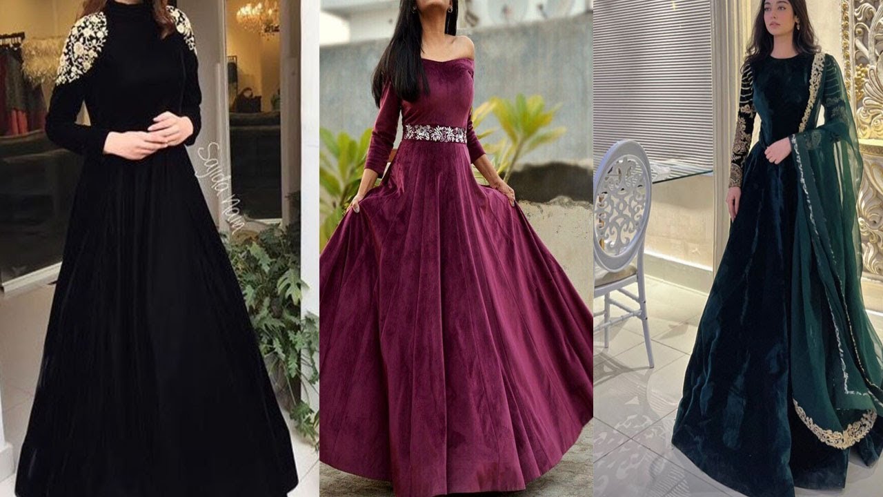 Best designer valvet frocks|| valvet party wear frocks|| malaika ...