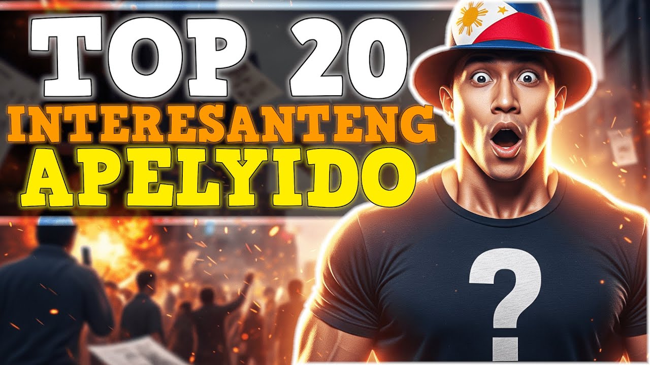 TOP 20 PINAKA-INTERESANTENG APELYIDO SA PILIPINAS! - YouTube