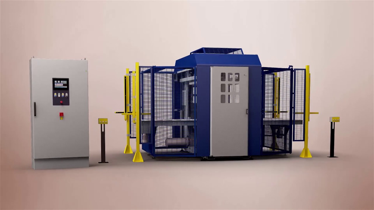 Orbit 16 horizontal stretch wrapper by Robopac USA - YouTube