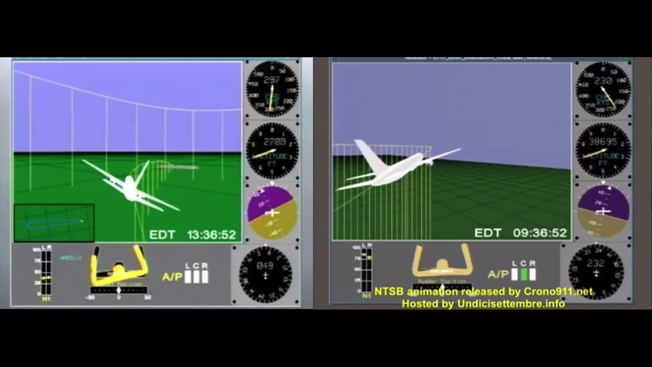 9/11 - Synced FDRs & UAL93 CVR (American 77 & United 93) - YouTube
