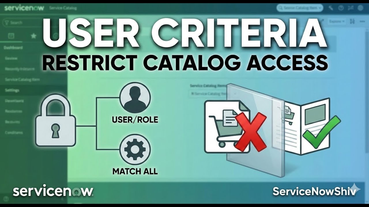 ServiceNow User Criteria Explained | Restrict Catalog Items | User ...