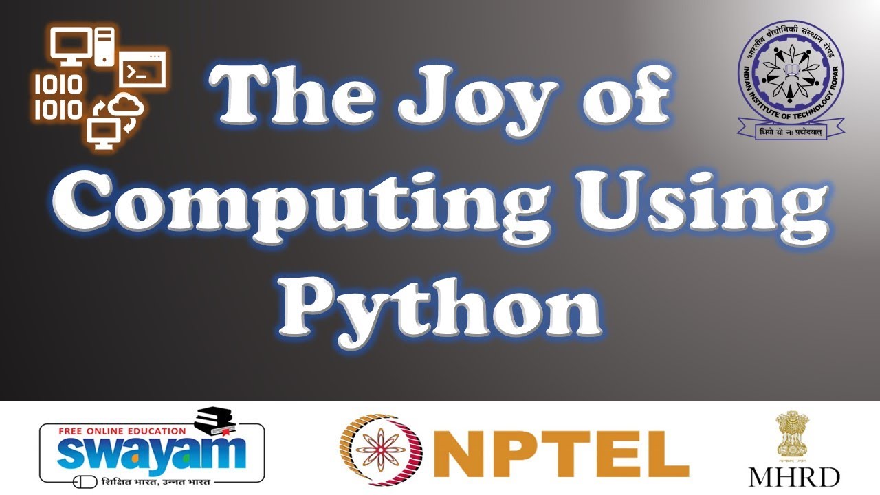 The Joy of Computing Using Python (NPTEL) (Week 9) - YouTube
