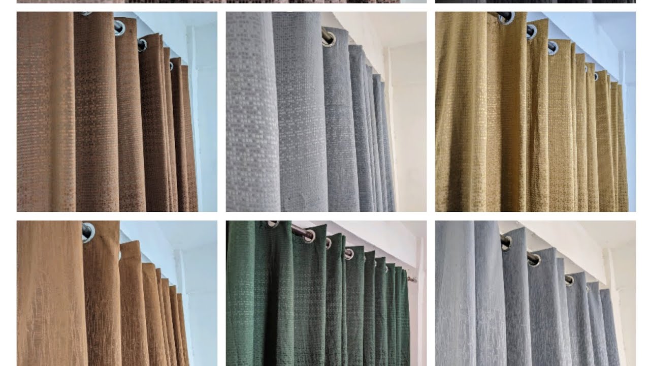 EXPORT PLAIN JUMBO SELF SHADED JAQUARD CURTAINS - YouTube