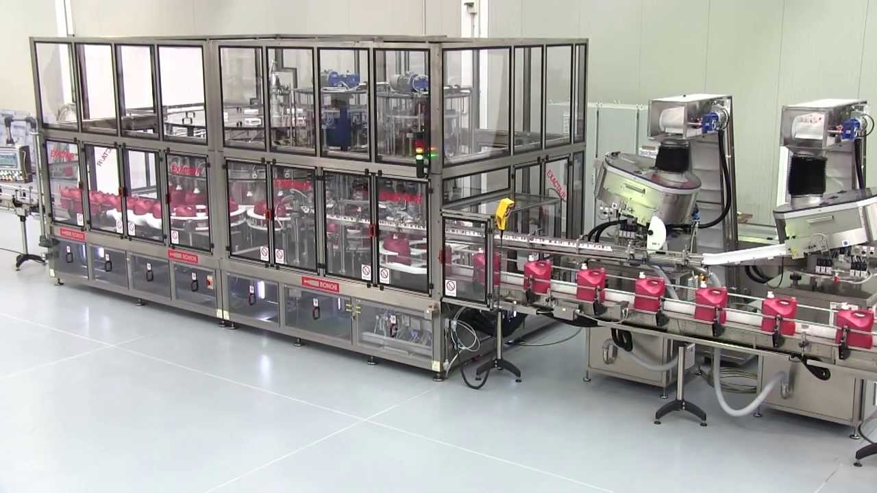 Large Size Container Filling Line Double Capper - YouTube