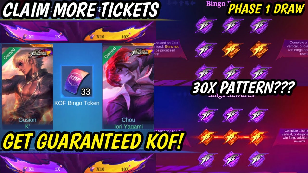 LUCKY DRAW!! 30X DRAW BINGO PATTERN IS REAL? DRAW MLBB X KOF 2025 ...