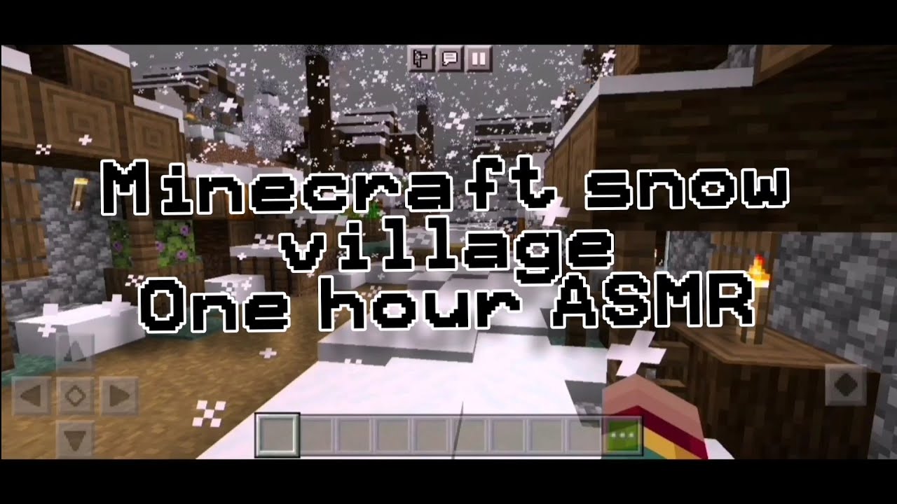 Minecraft Snow Village Ambience | One Hour ASMR | - YouTube