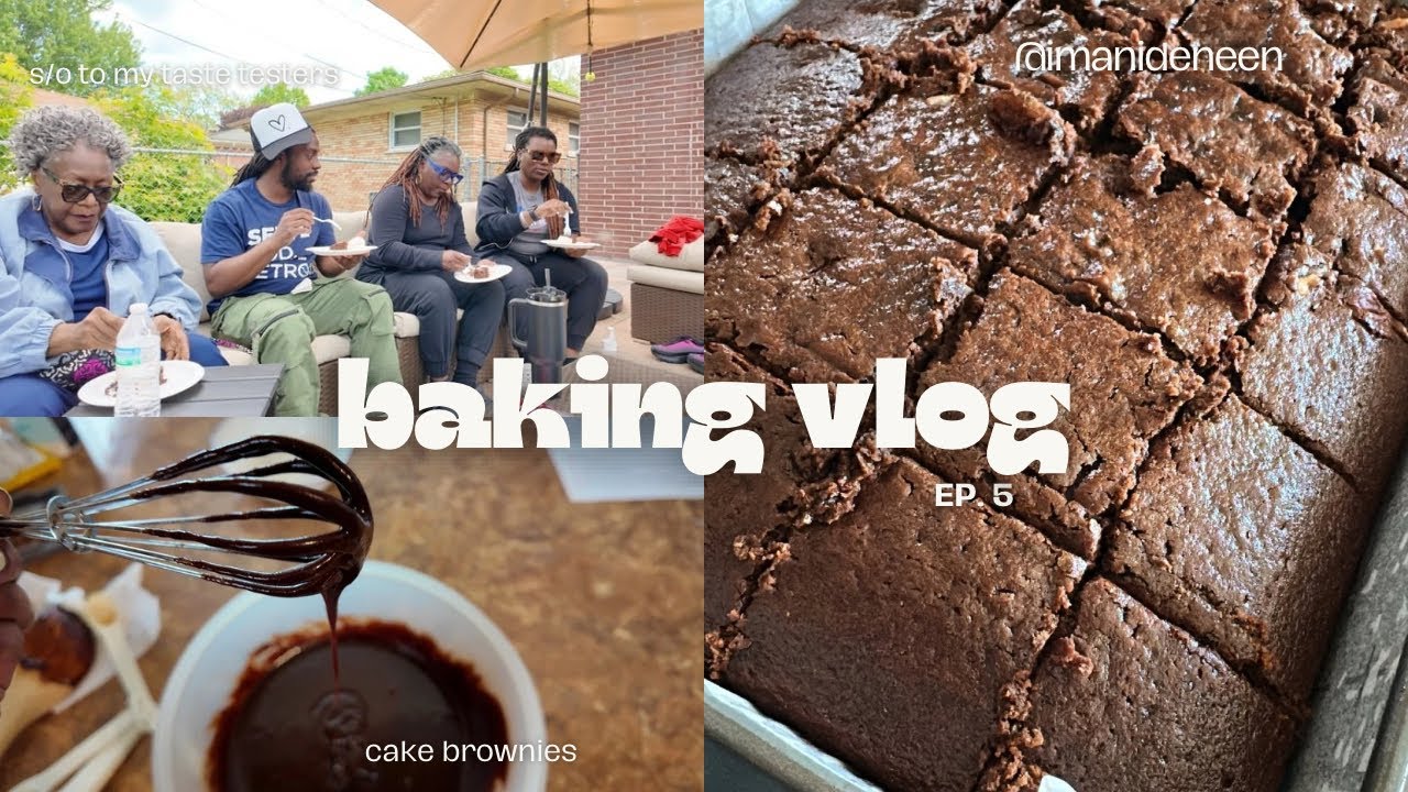 baking vlog: cake brownies - YouTube
