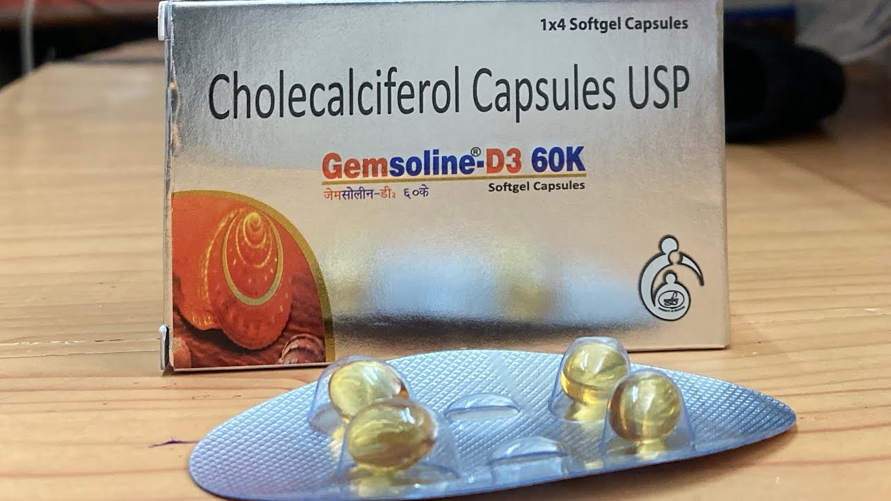 Gemsoline d3 60k Capsules , Uses, Benefits, Side Effect | Detail Video ...