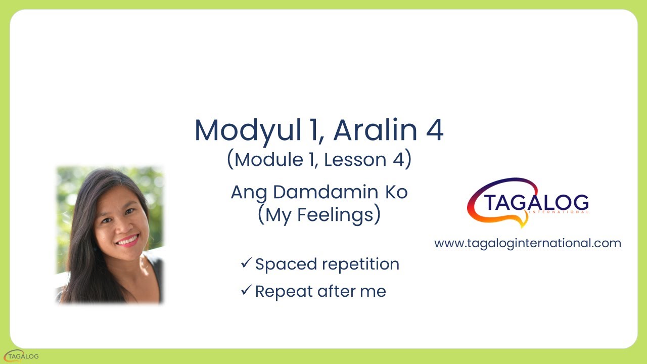 Tagalog for Beginners: Lesson 4 - Ang Damdamin Ko (My Feelings), with ...