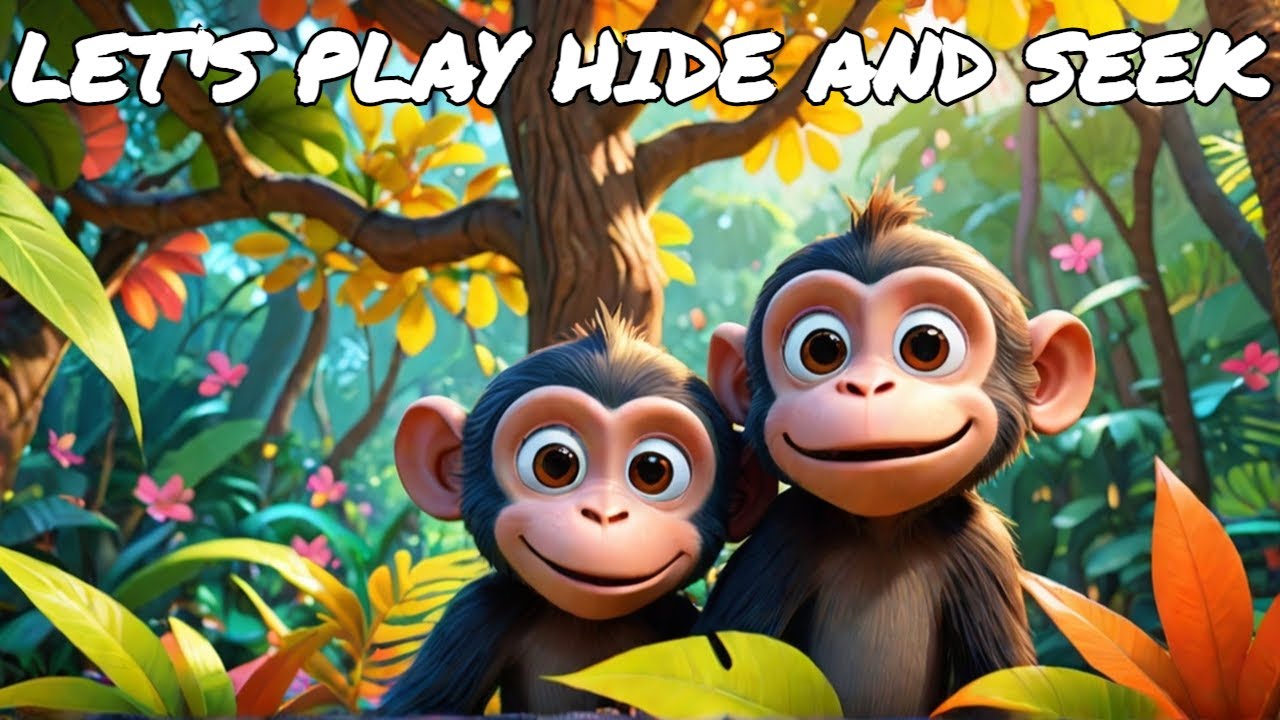 Silly Monkeys Hide and Seek Game! 🐒😂 #monkeyfunnyvideos #hideandseek # ...