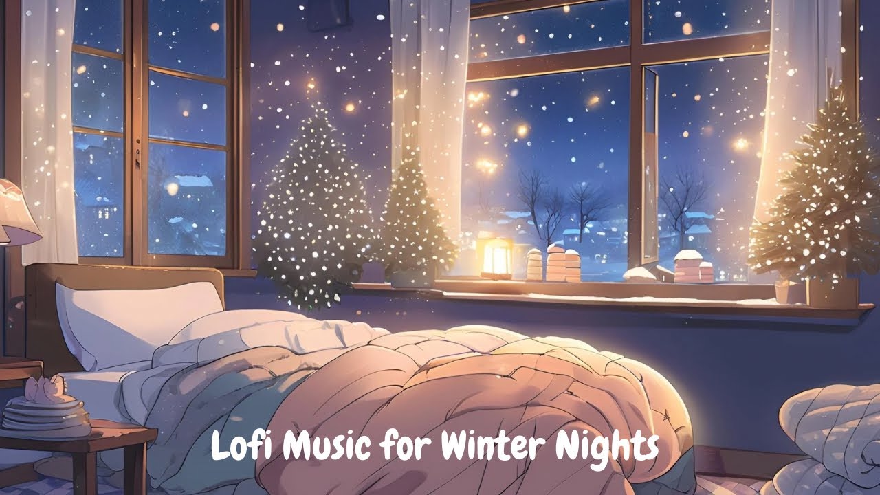 lofi for winter nights | relaxing music, wind & snow sounds 🎵🎐🌨️🌃 - YouTube