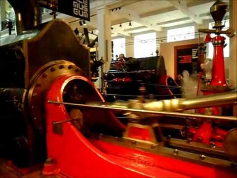 Burnley Ironworks Mill Steam Engine at the Science museum London - YouTube