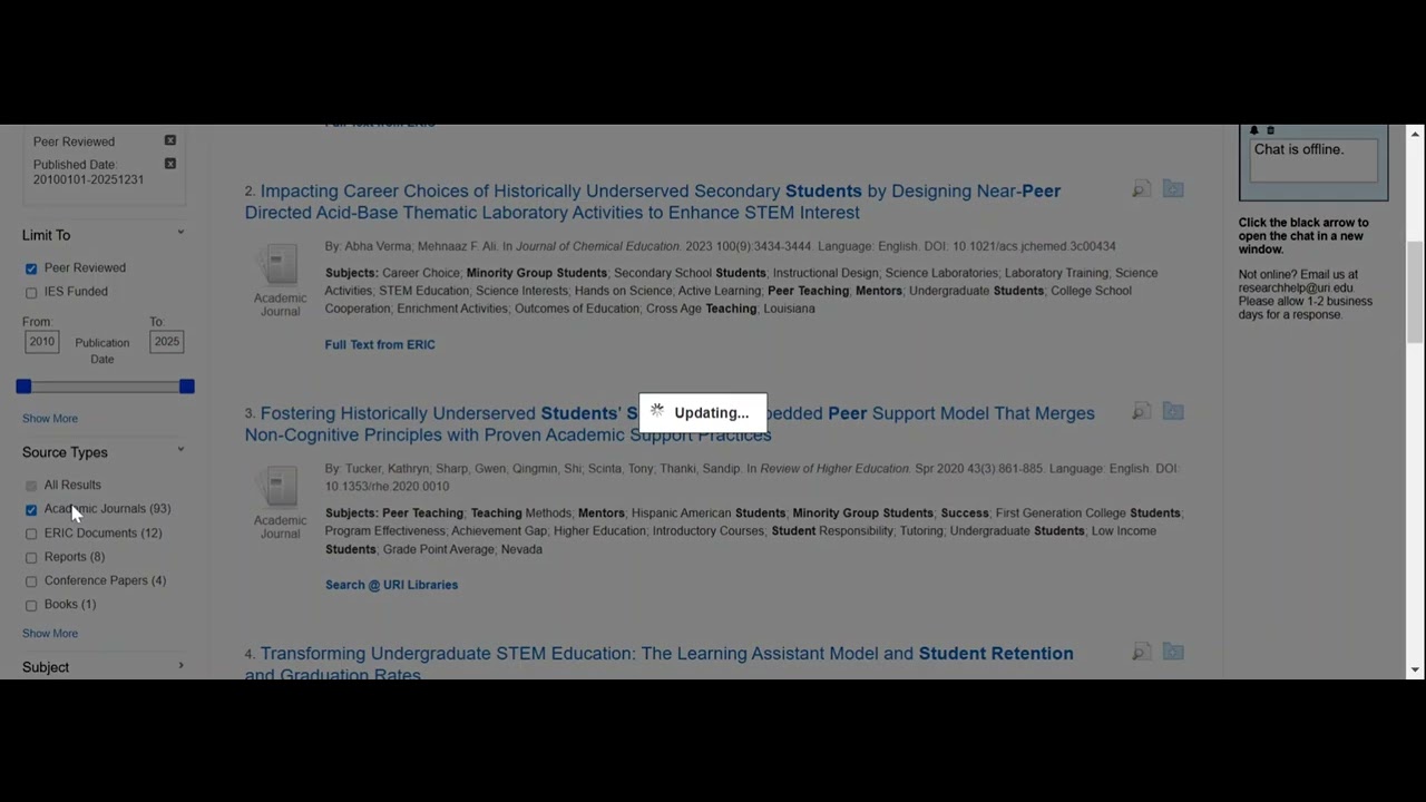 ERIC Database Tutorial for LSC504 - YouTube