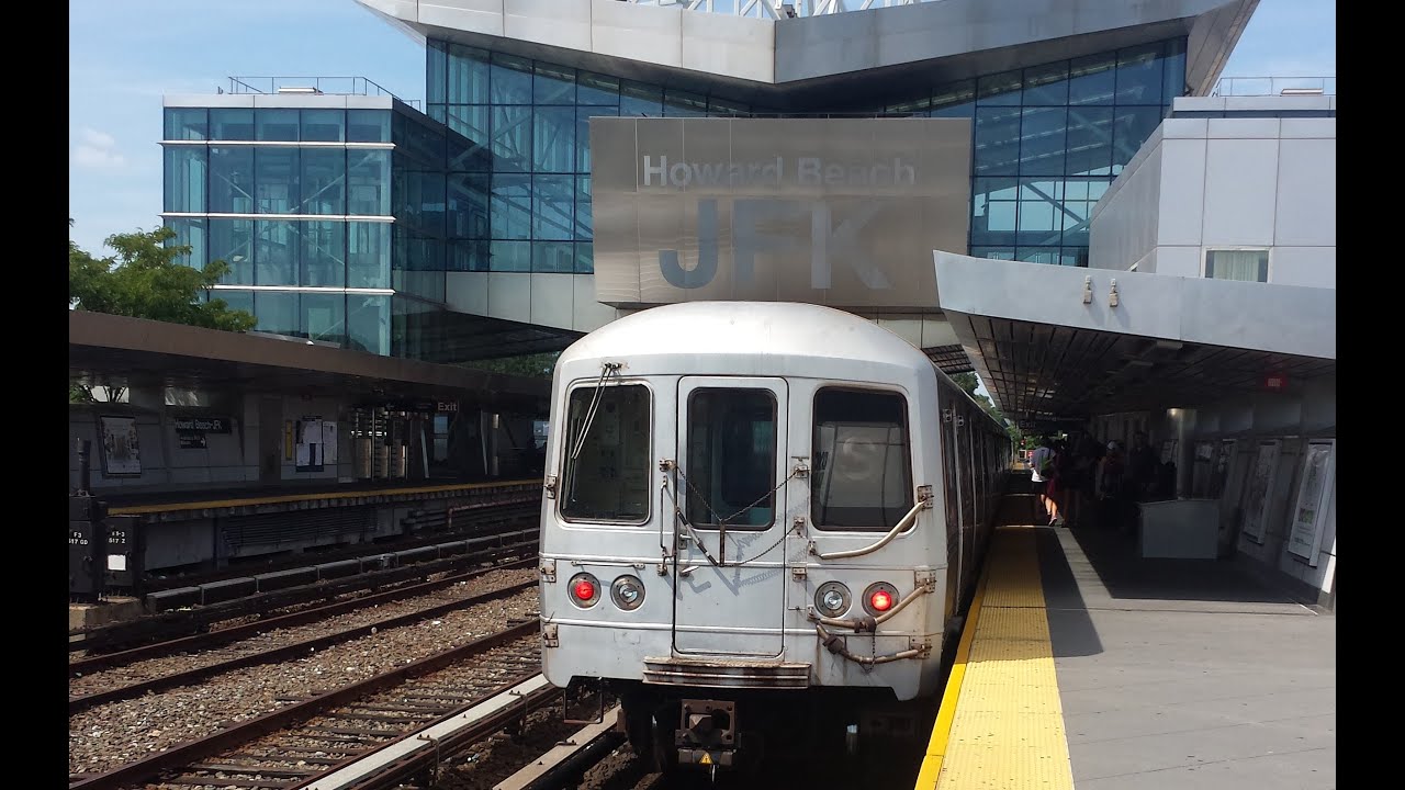 IND Subway: R46 (A) & Rockaway Park (S)huttle Train @ Howard Beach-JFK ...