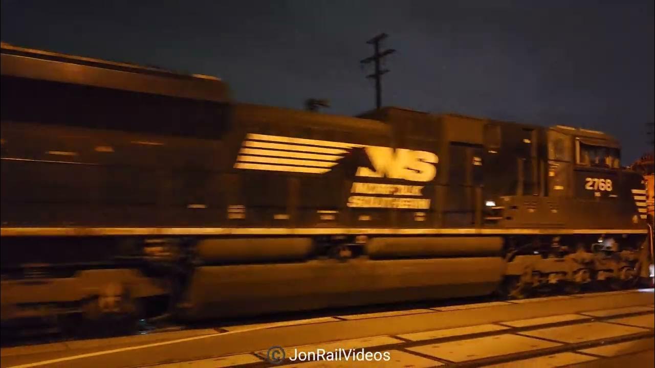 8/19/23 Pre: WB BNSF S train rolls through Los Nietos/SFS with NS 2768 trailing meets A790(2 ...