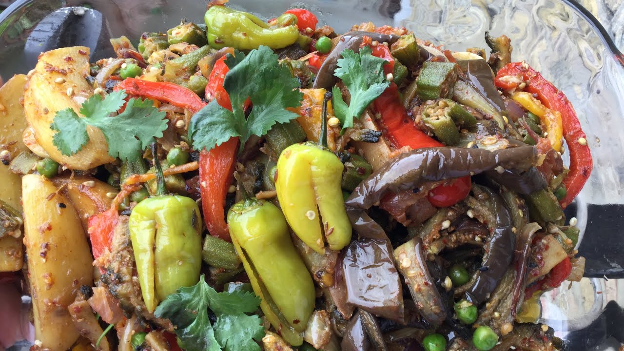 Mix vegetable - bitter melon/ aubergine / okra~ Village Delicacies ...
