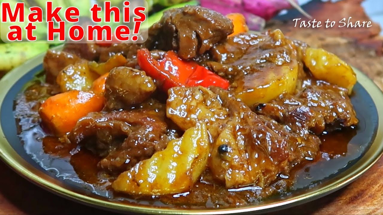 Ang Sarap Non Traditional but Easy Beef Mechado Recipe💯👌Beef Mechado ...
