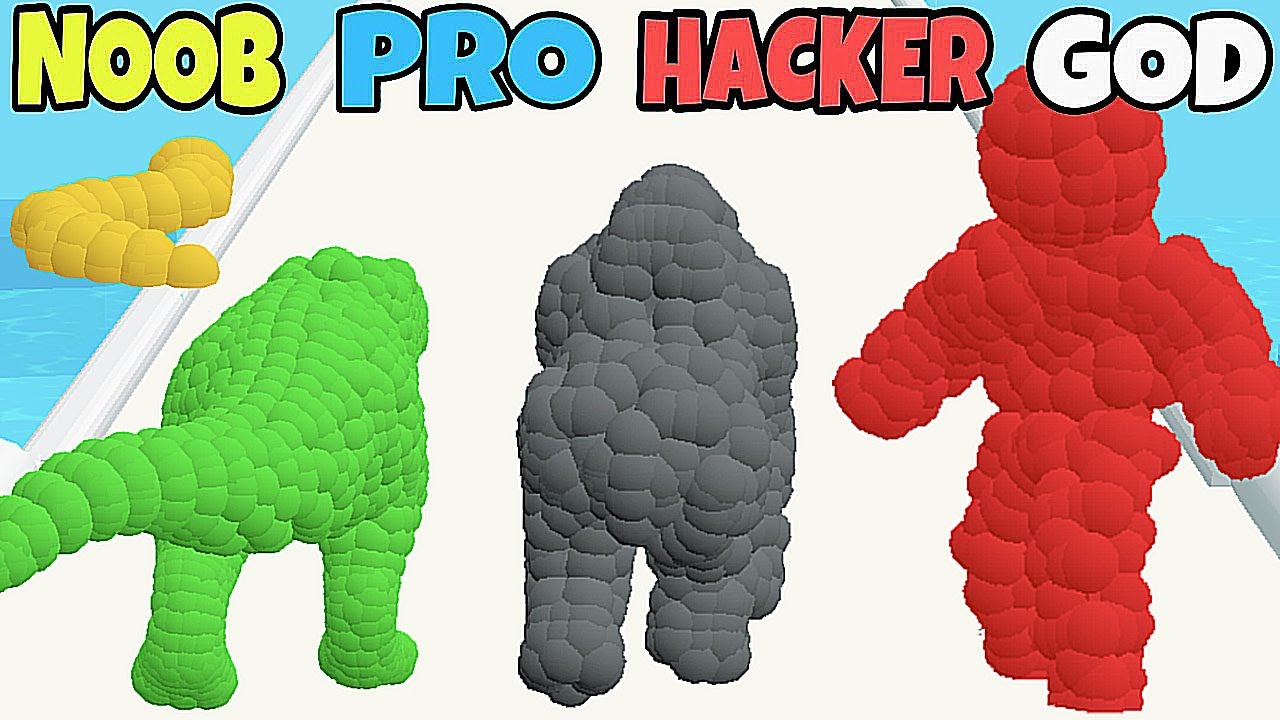 NOOB vs PRO vs HACKER vs GOD in Animal Clash 3D - All Levels Gameplay ...
