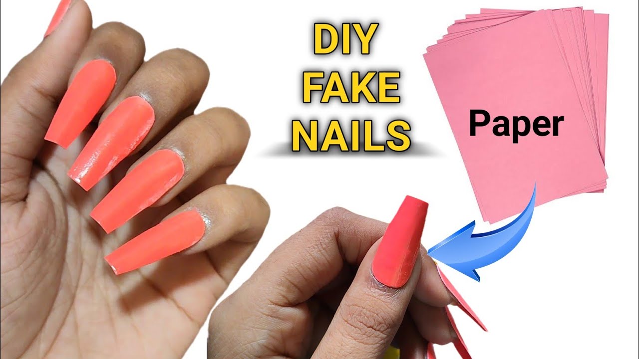 HOW TO MAKE WATERPROOF FAKE NAILS FROM PAPER in 5 minutes - NAIL HACK ...
