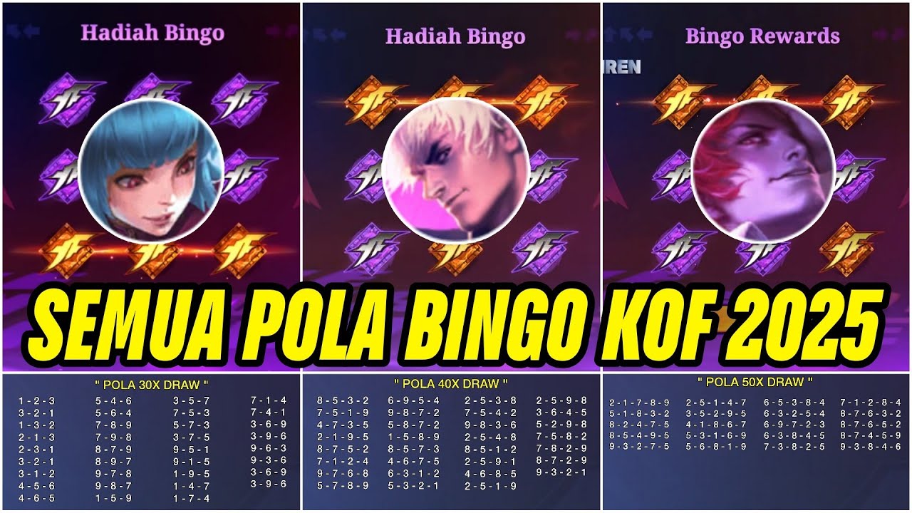 SEMUA POLA SKIN KOF BINGO 2025 ! POLA KOF BINGO 2025 ! POLA EVENT KOF ...