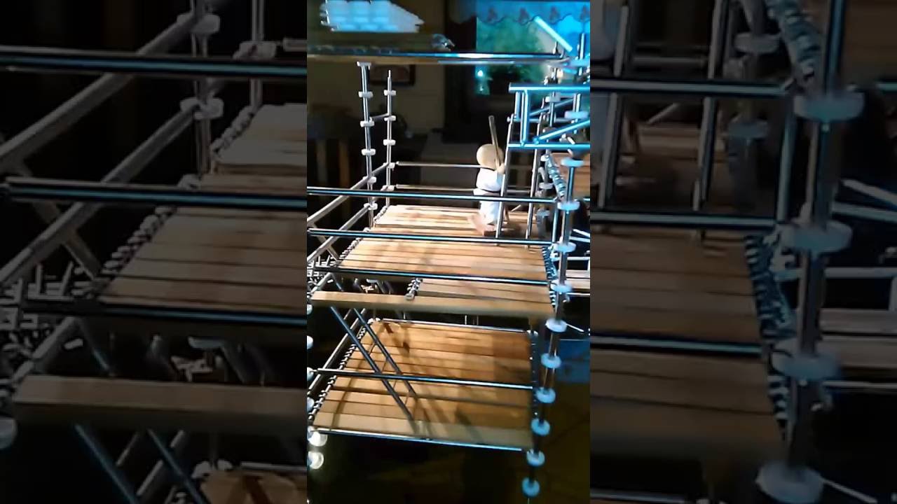 Micro scaffolding Hexagon scale model - YouTube