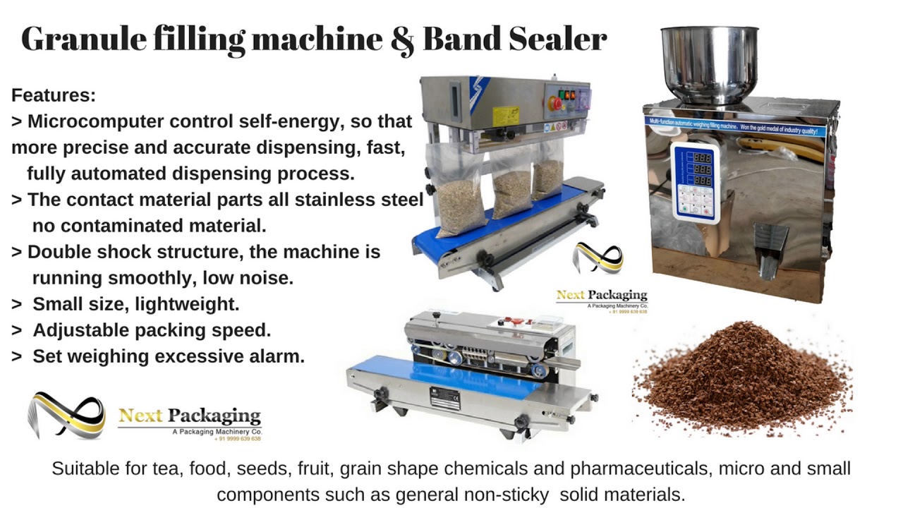 GRANULE PACKING MACHINE, GRANULE FILLING MACHINE, POWDER , SUGAR , RICE ...