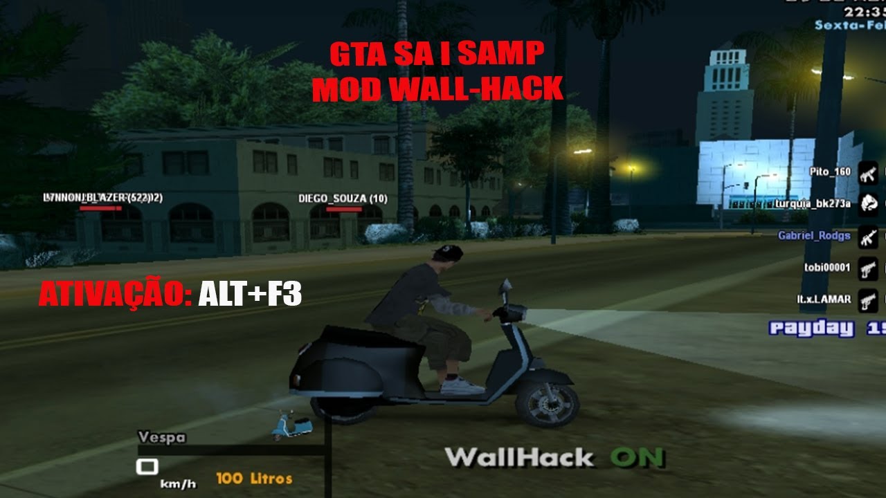 HACK SAMP 2022 - MOD WALLHACK INDETECTÁVEL l #GTA #SAMP #BPS - YouTube