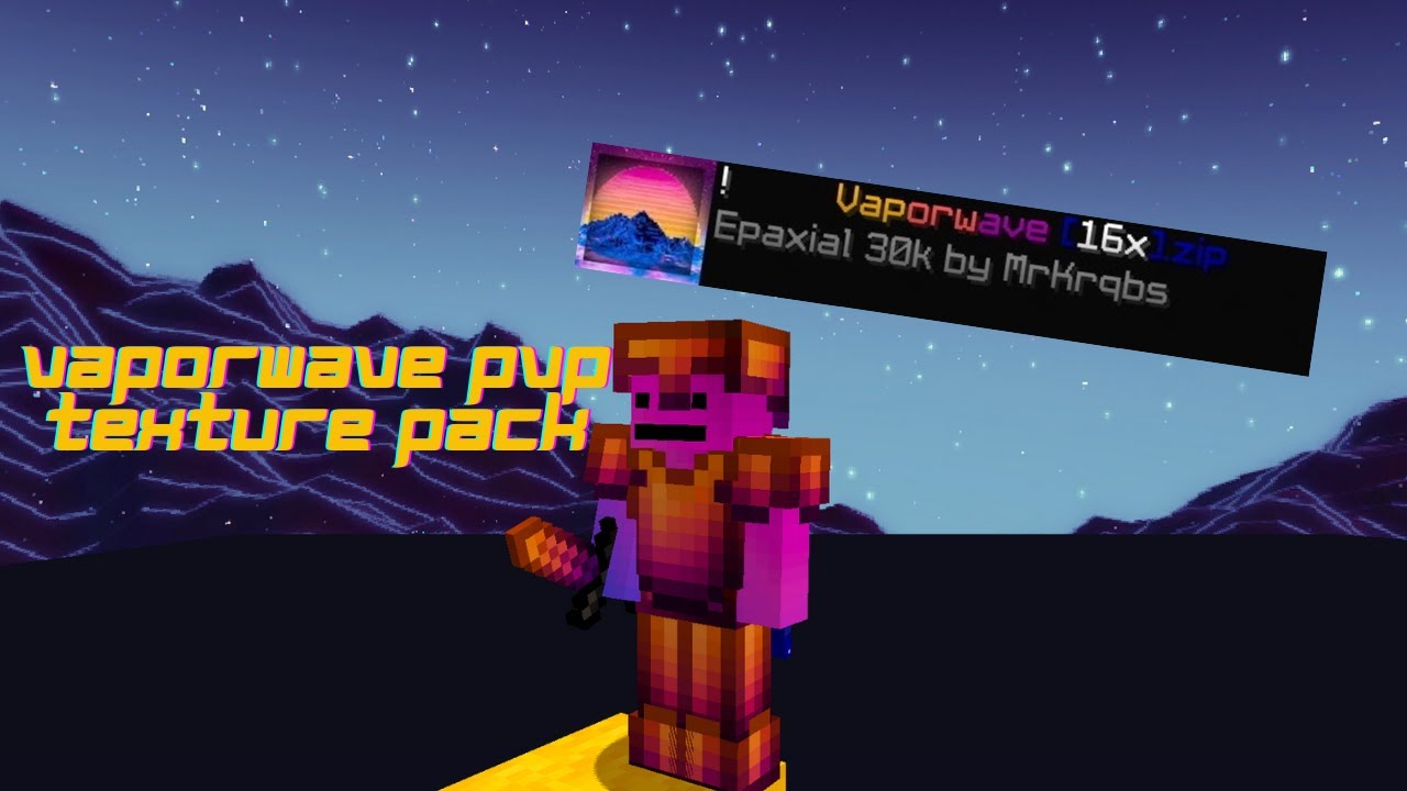 Vapor Wave [16x] PvP Texture Pack | Minecraft Java Edition - YouTube