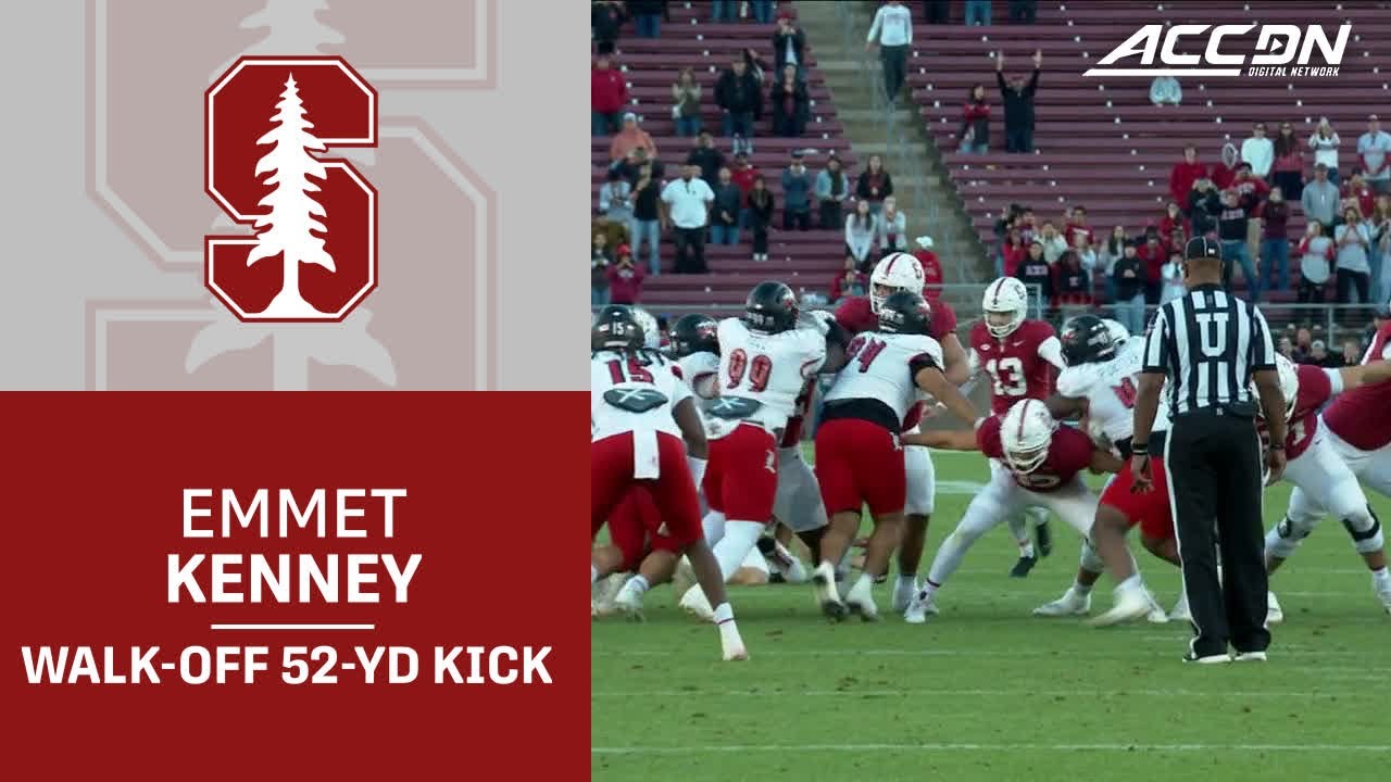 Emmet Kenney 52-YD Field Goal Walks It Off For Stanford - YouTube