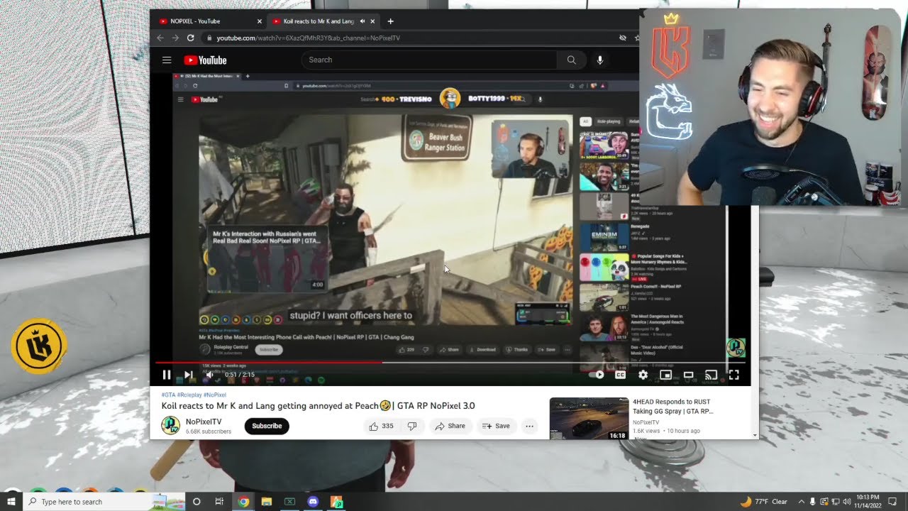 Kebun Reacts to Mr K and Buddha's 911 Call with Peach | NoPixel GTA RP ...