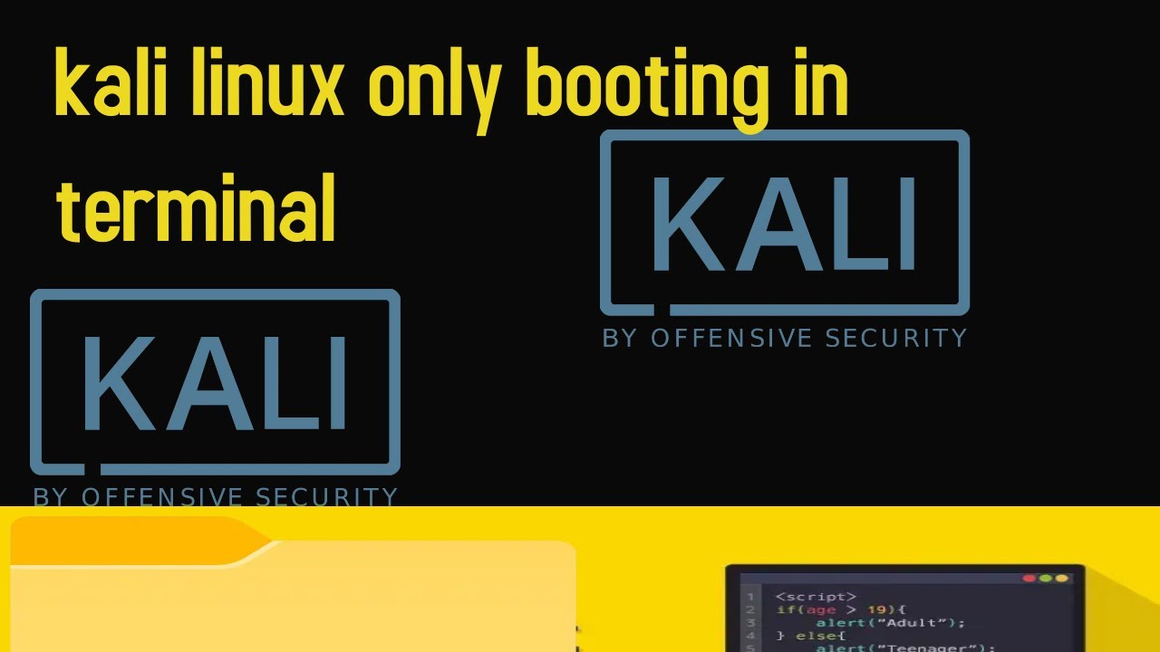 How to fix "kali linux when only booting in terminal" - YouTube