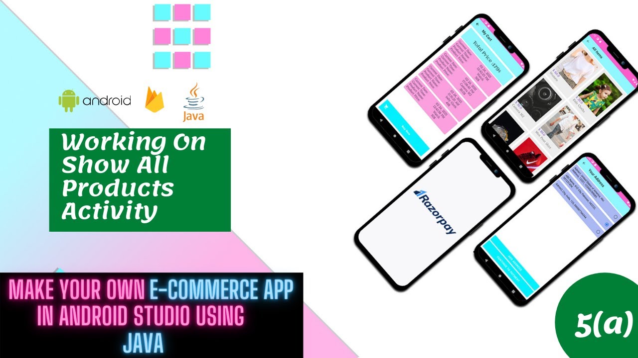 RecyclerView In Android Studio | How To Make ECommerce App | Adapter ...