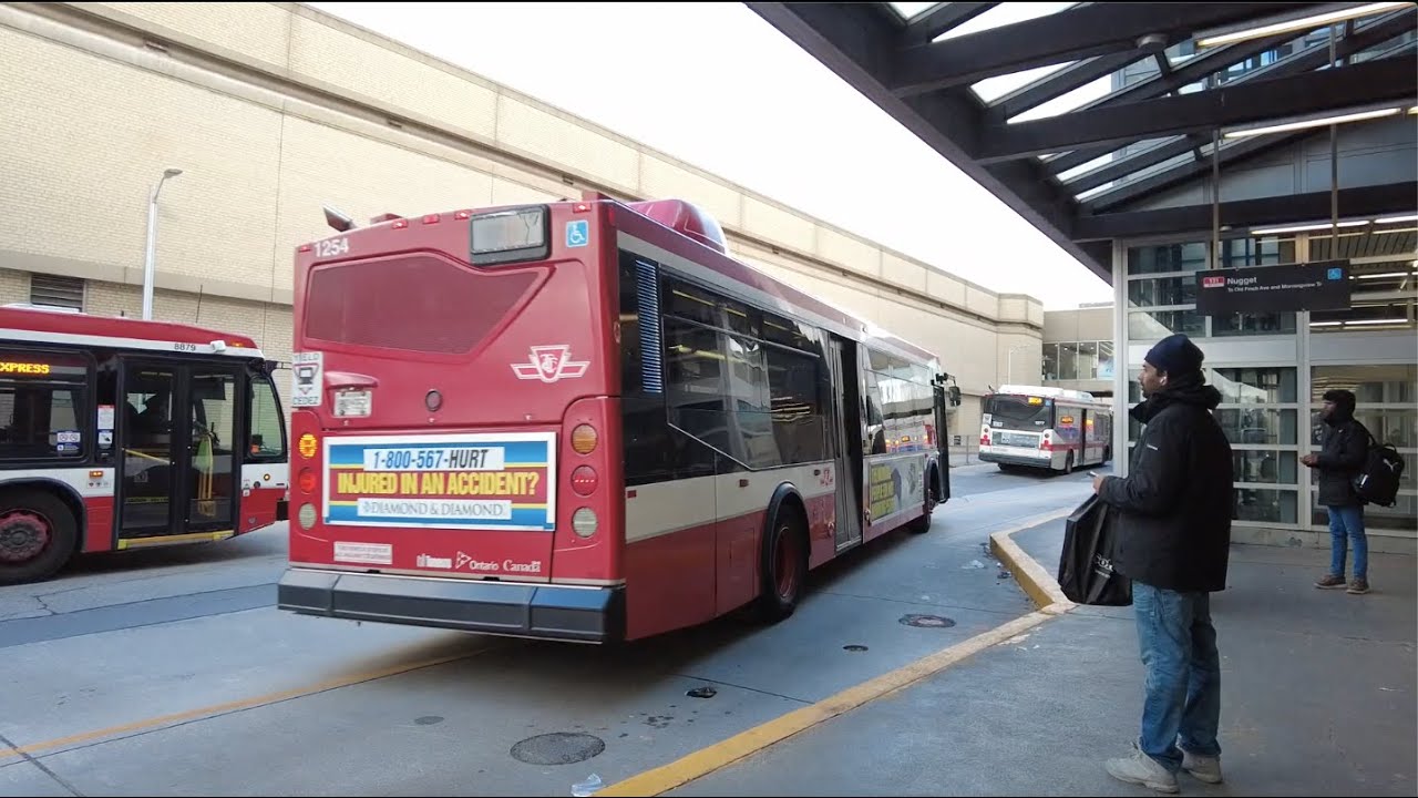 TTC 38A Highland Creek Bus Ride #1254 from Kennedy Stn to Scarborough ...