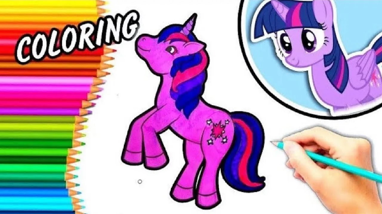 HOW TO COLOR UNICORN AS A TWILIGHT SPIRKLE . Coloring page My Little ...