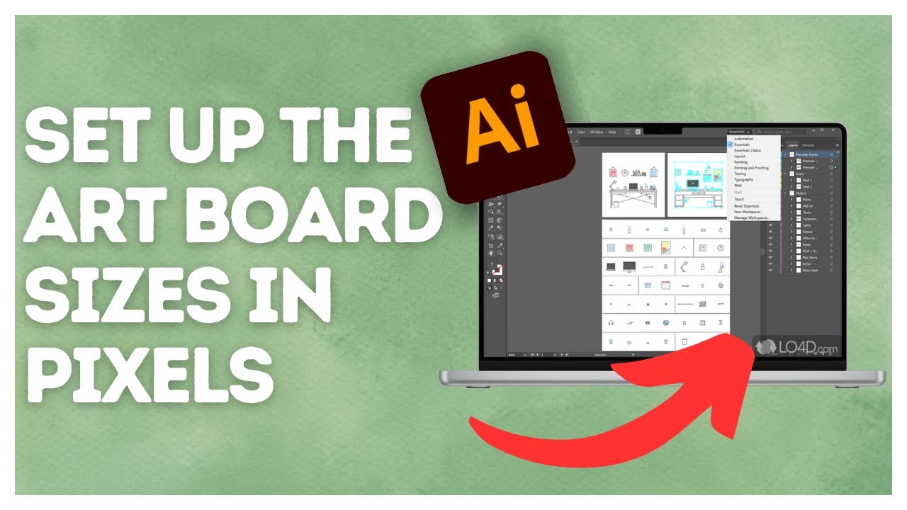 How to set up the art board sizes in pixels in Adobe Illustrator? - YouTube